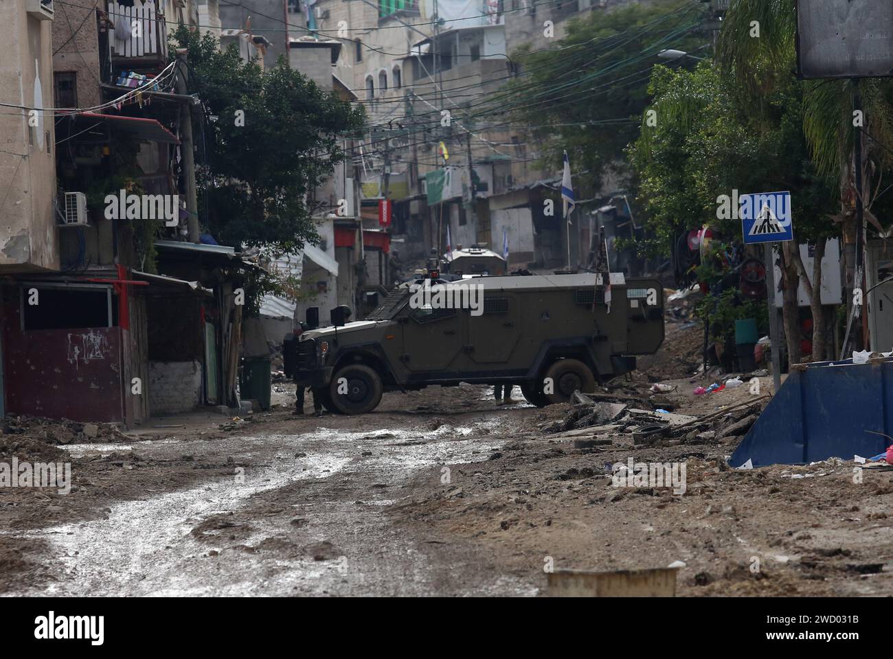 Tulkarm Refugee Camp, West Bank. 17th Jan, 2024. An Israeli military ...