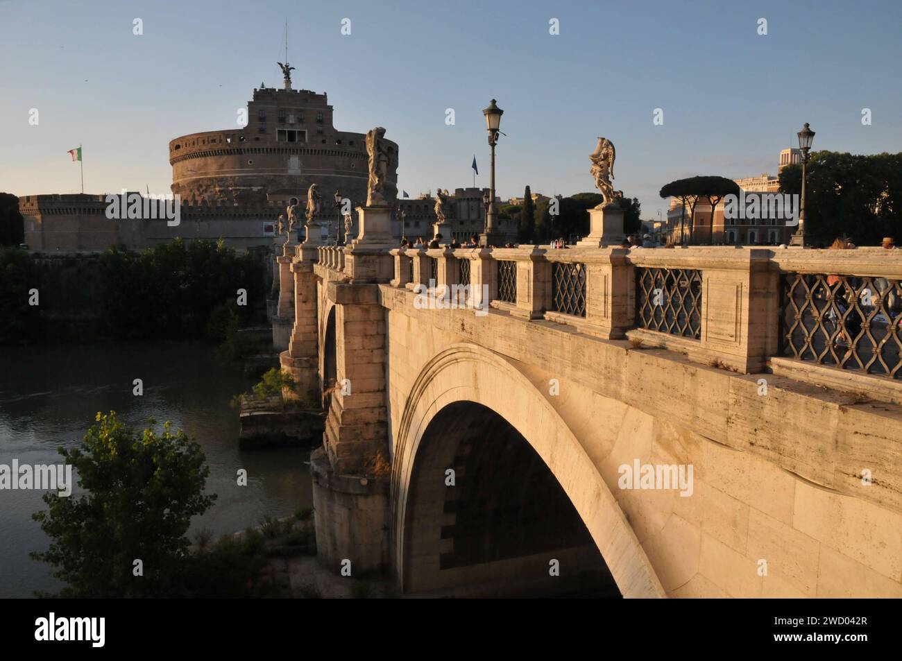 Rome / Italy 16.July 2019/ Museum Sant Angelo view from Tevere river ...