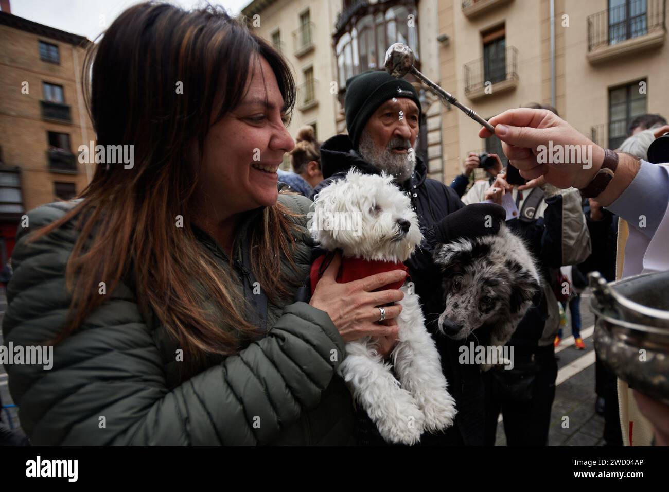 Pamplona, Spain. 17th Jan, 2024. Cesar Magaña, military priest of the ...