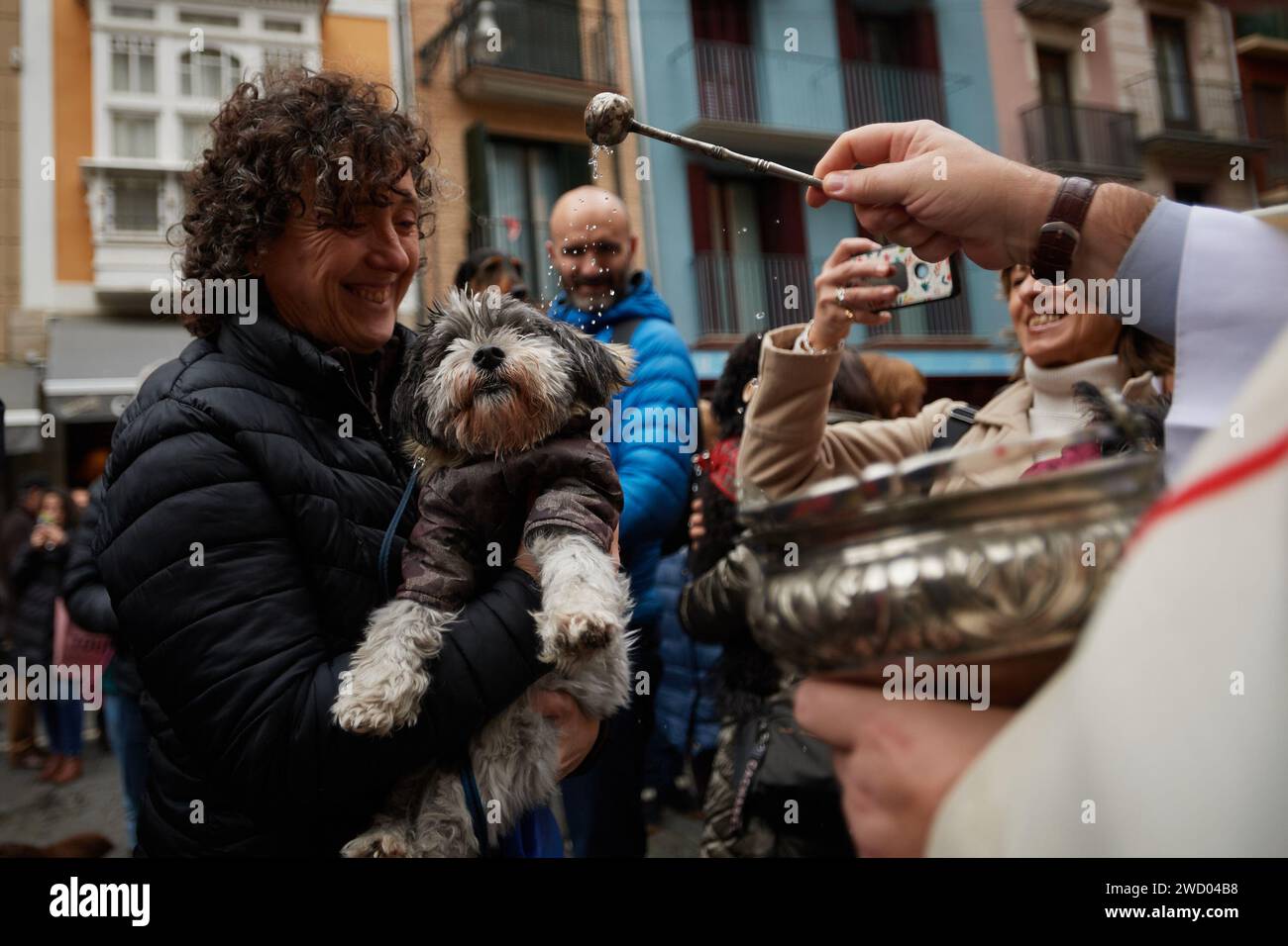 Pamplona, Spain. 17th Jan, 2024. Cesar Magaña, military priest of the ...