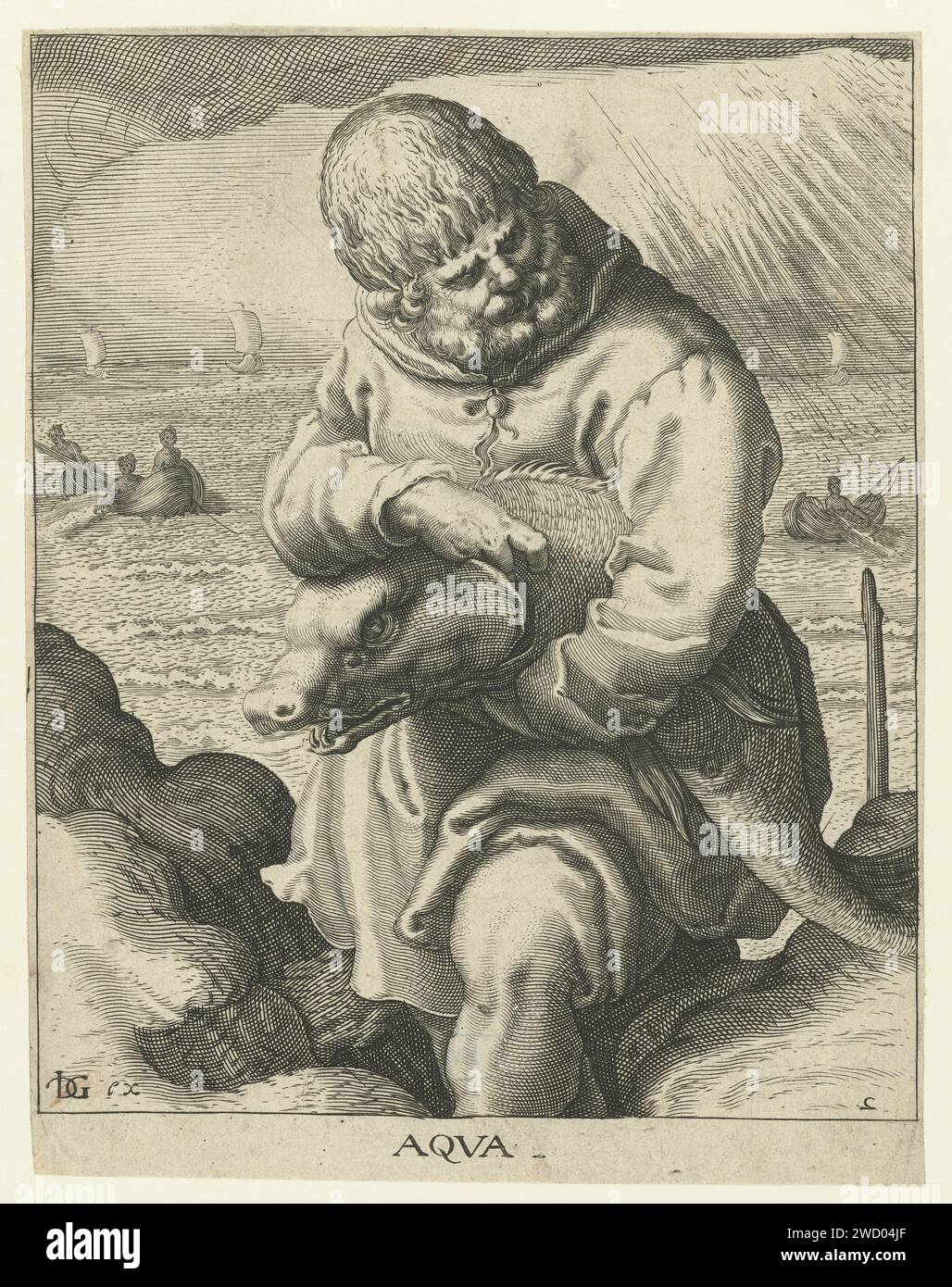Het element water, Zacharias Dolendo (attributed to), after Jacques de ...