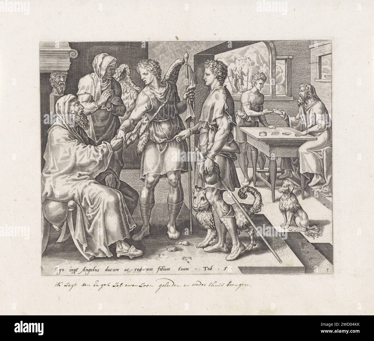 Archangel raphael engraving hi-res stock photography and images - Alamy