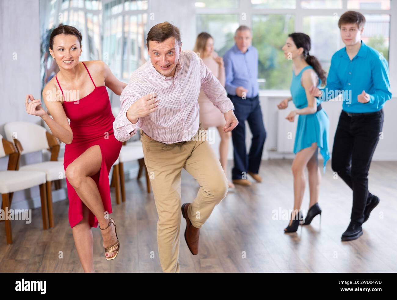 Adult couple dancing Stock Photo - Alamy