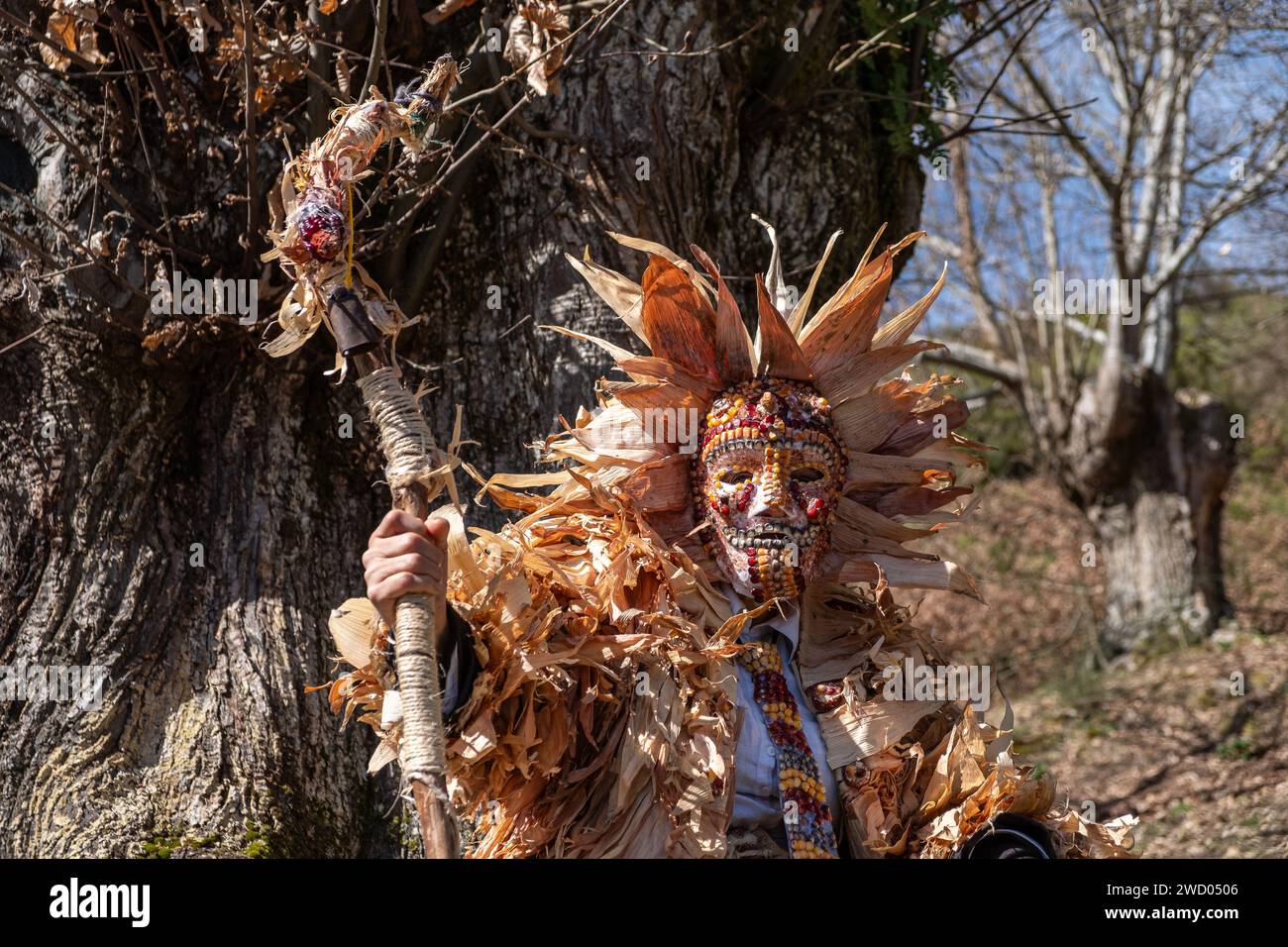 Follateiros is a traditional carnival mask from Lobios, Ourense. Spain ...