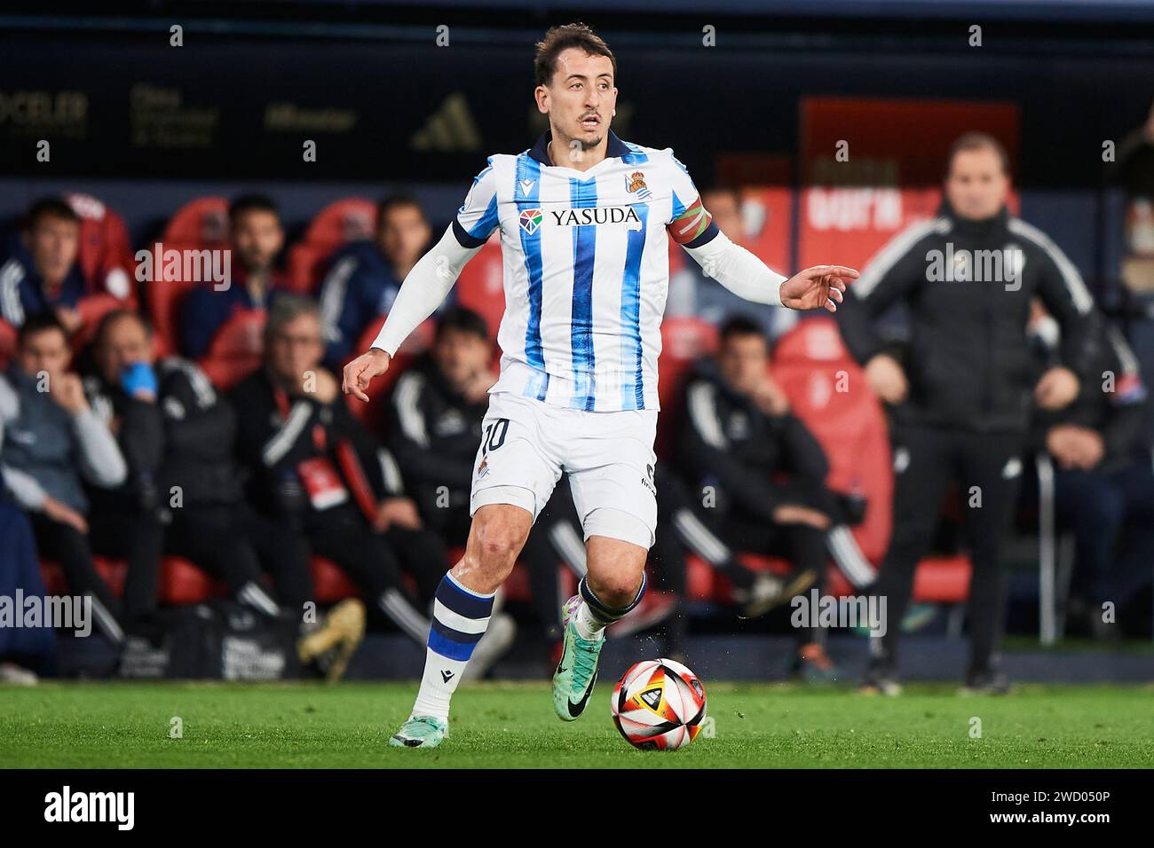Mikel Oyarzabal of Real Sociedad in action during the LaLiga EA Sports ...