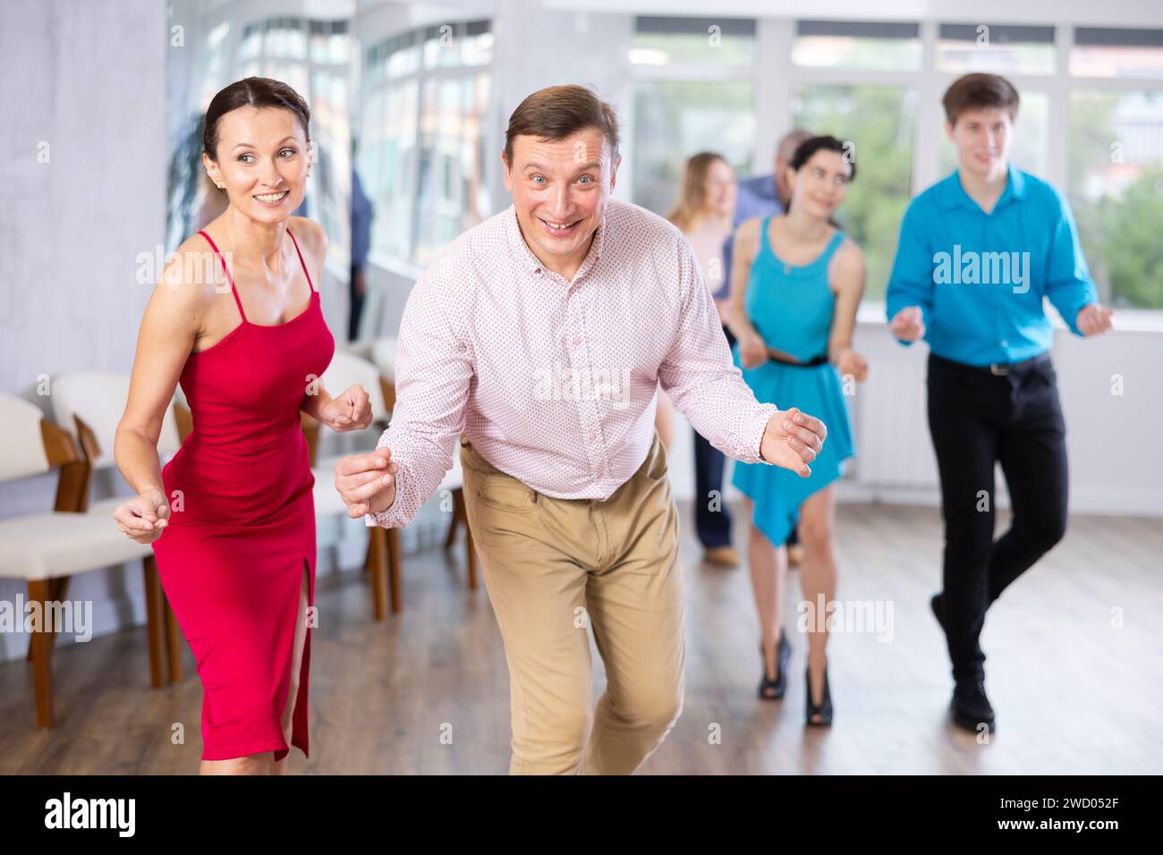 Adult couple dancing Stock Photo - Alamy