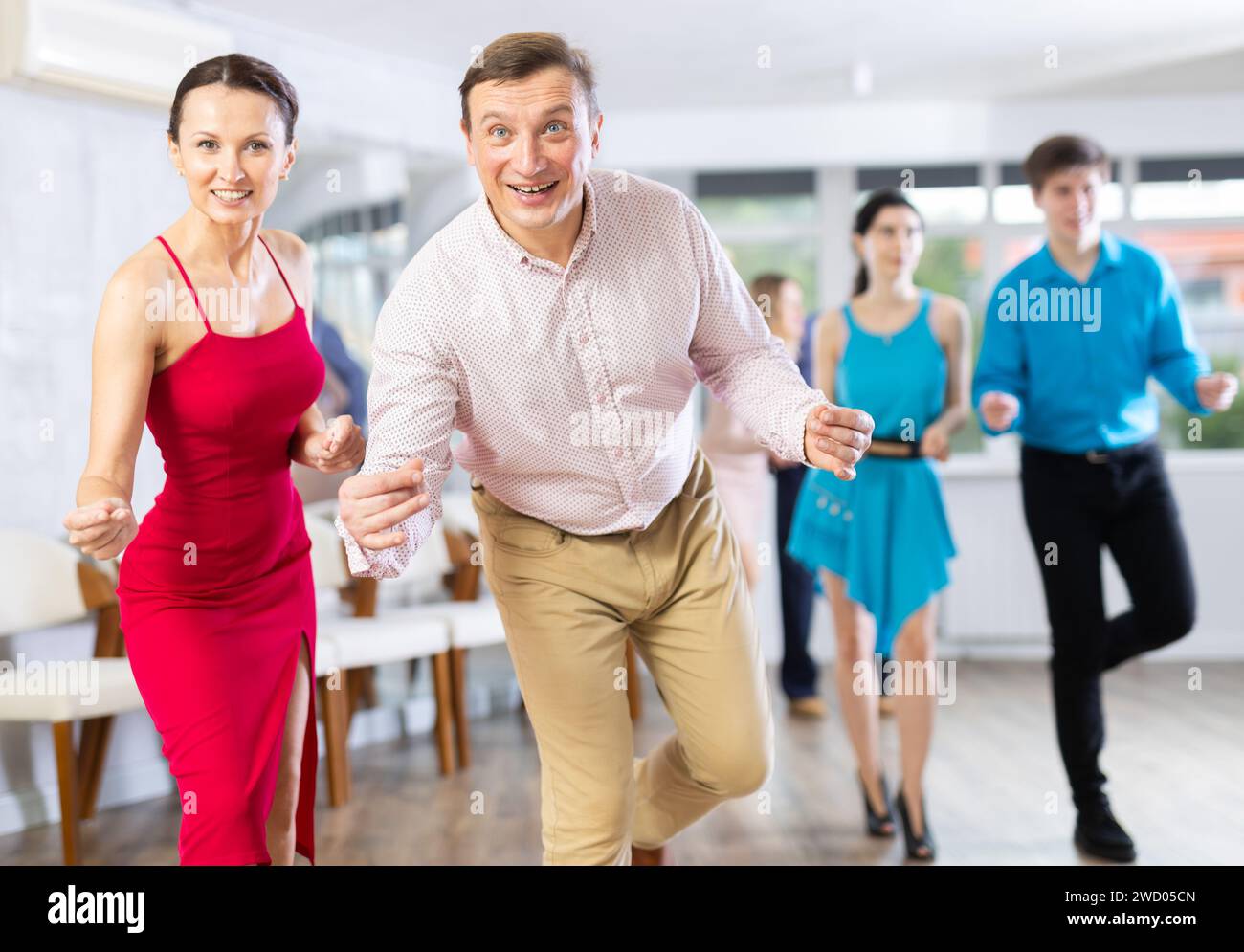 Adult couple dancing Stock Photo - Alamy