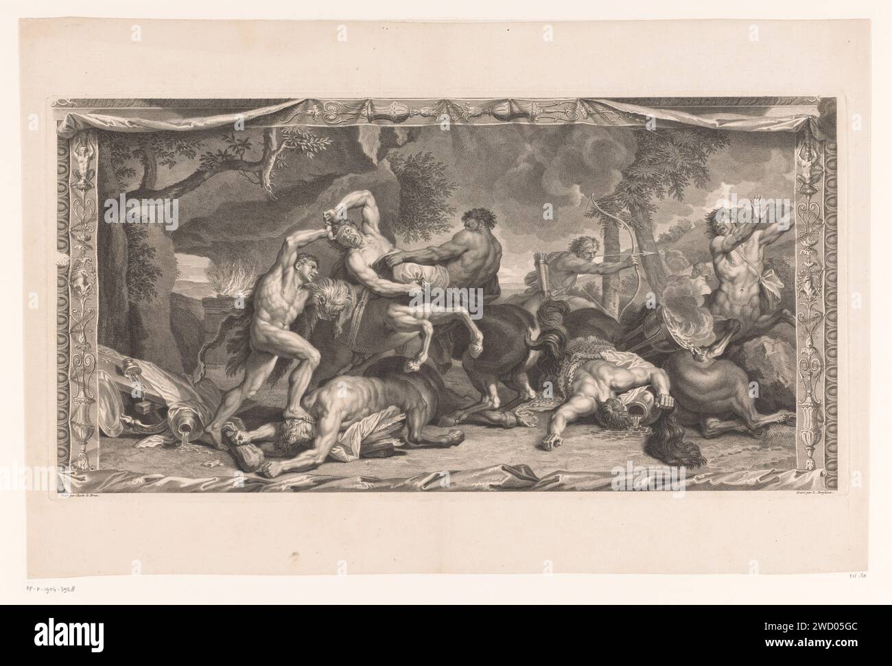 Hercules fights the Centauren, Louis Desplaces, After Charles Le Brun ...