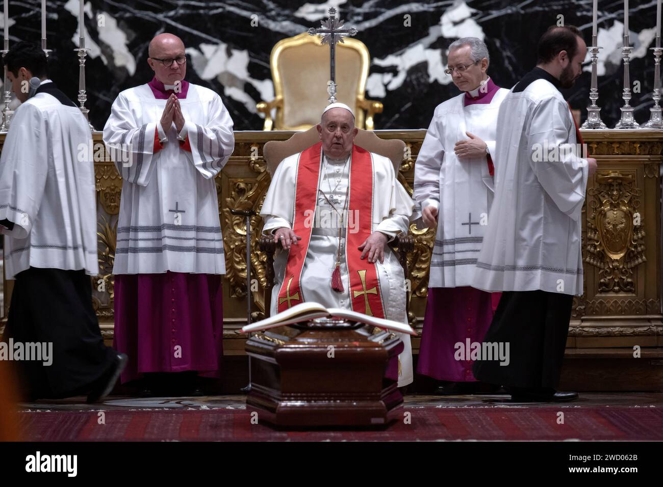 Vatican City, Vatican, 17 January 2024. Pope Francis presides over the ...