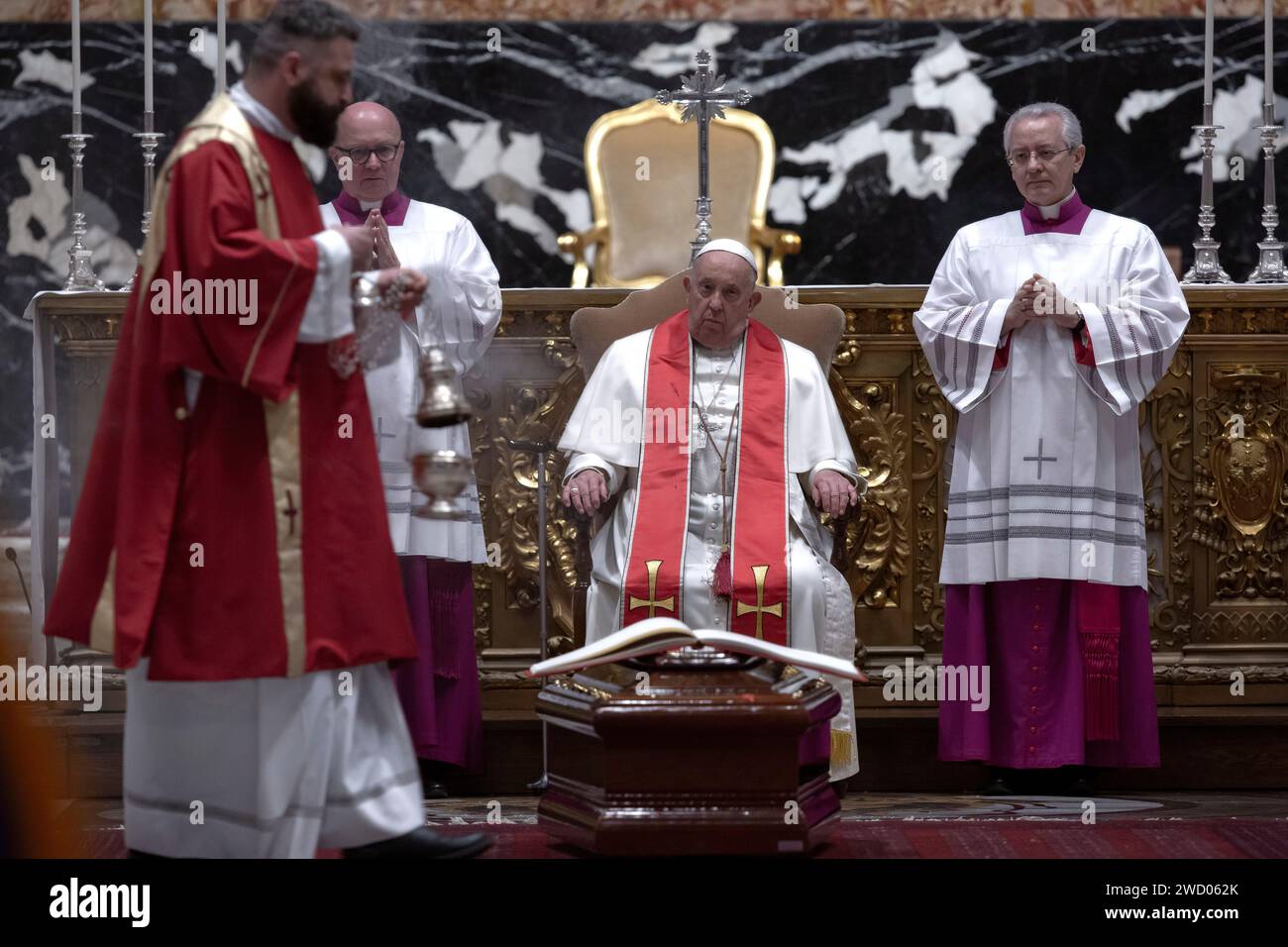 Vatican City, Vatican, 17 January 2024. Pope Francis presides over the ...