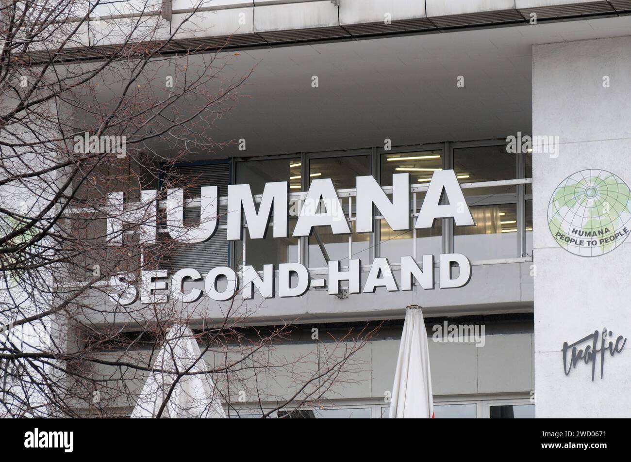 Berlin /Germany . 07 March 2019. Humana second-hand store on ...