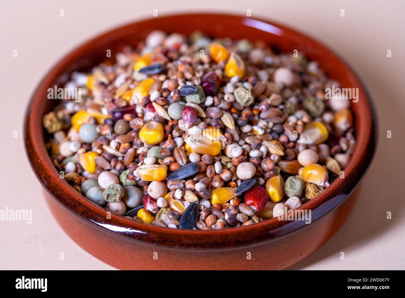 Pigeon feed mix. Birds food Stock Photo - Alamy