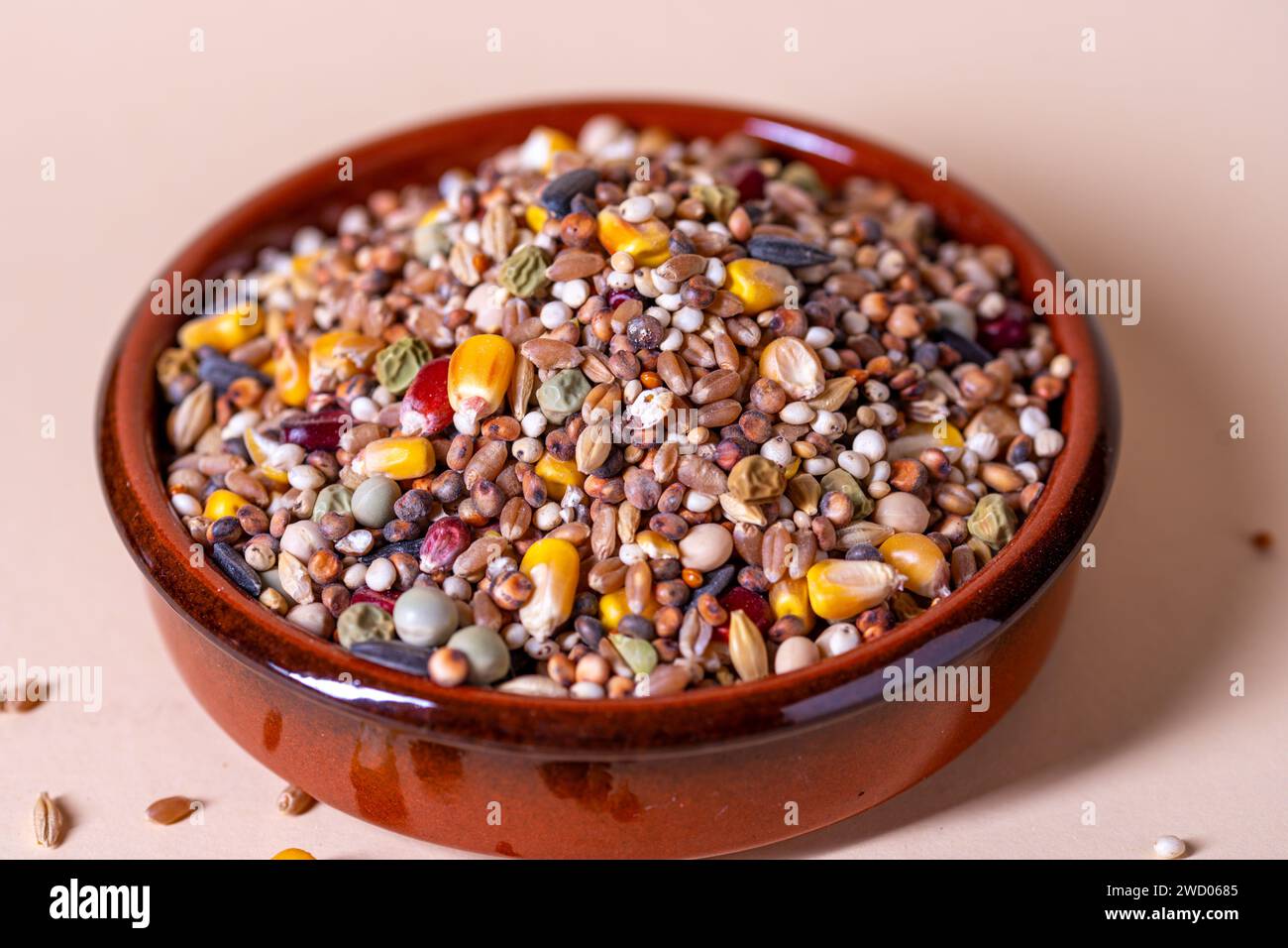 Pigeon feed mix. Birds food Stock Photo - Alamy