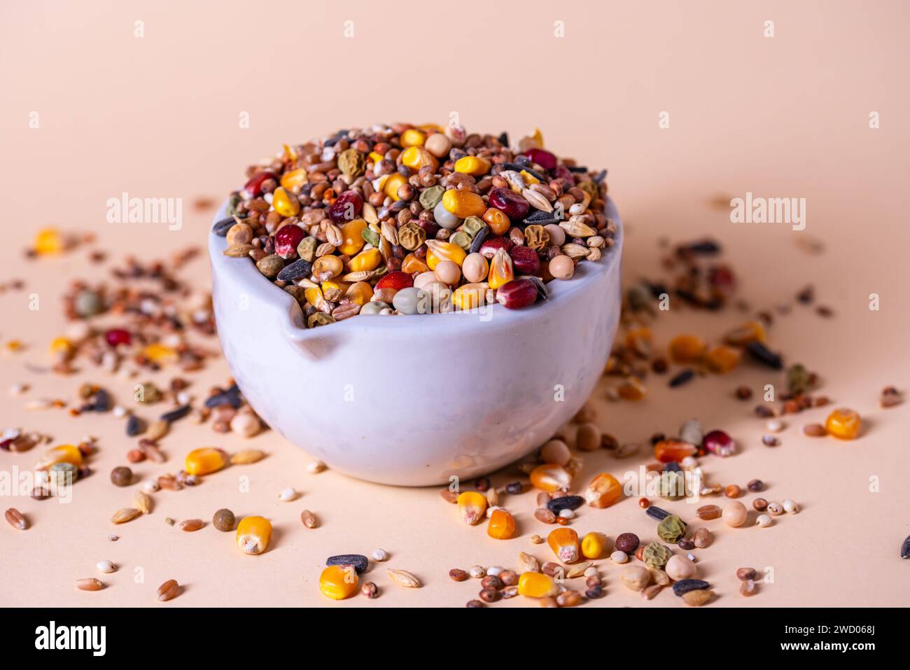 Pigeon feed mix. Birds food Stock Photo - Alamy