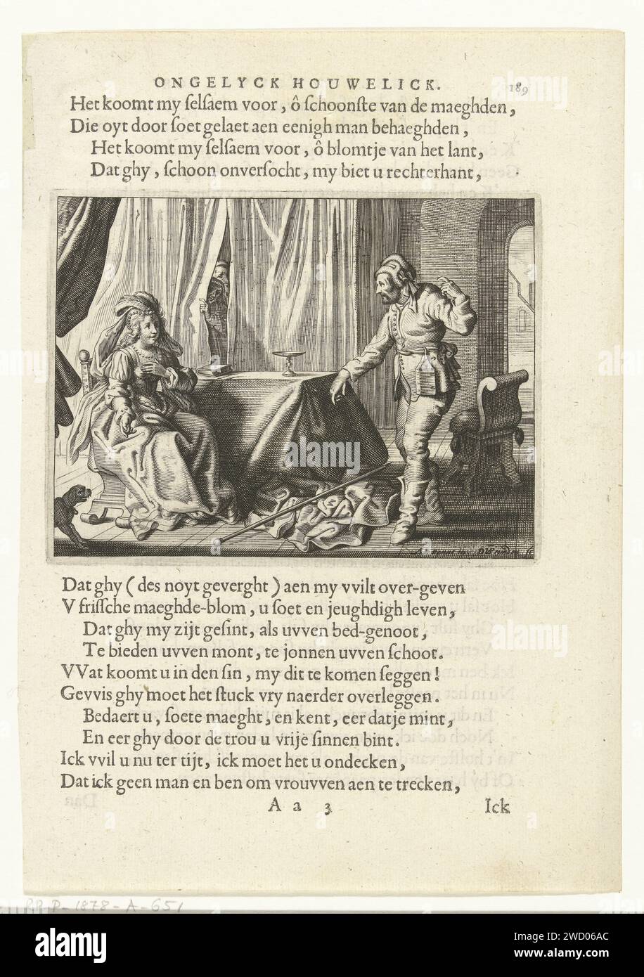 Hipparchia and Krates, Daniël van den Bremden, After Adriaen Pietersz ...