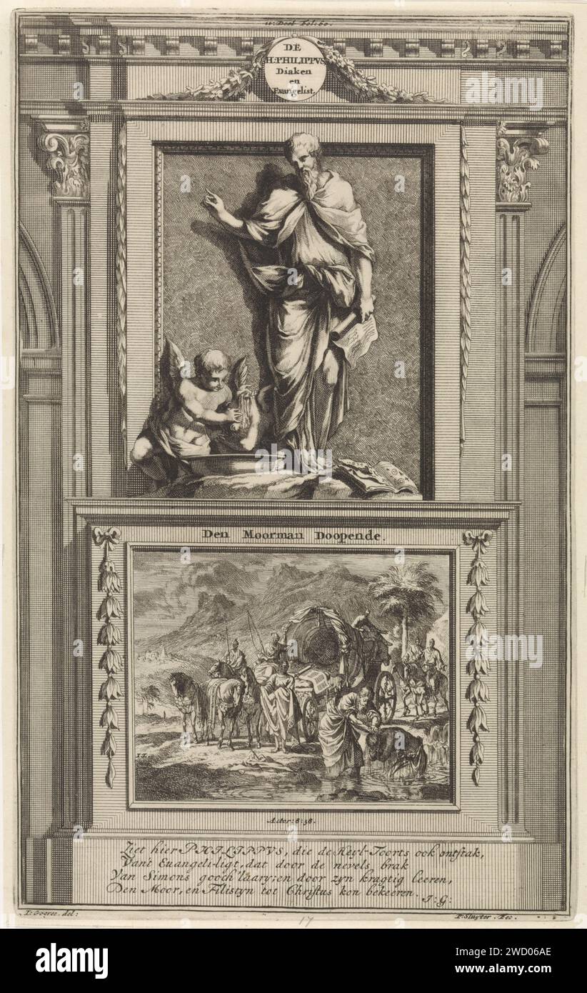 Apostle Filippus, Jan Luyken, After Jan Goeree, 1698 print The Apostle ...