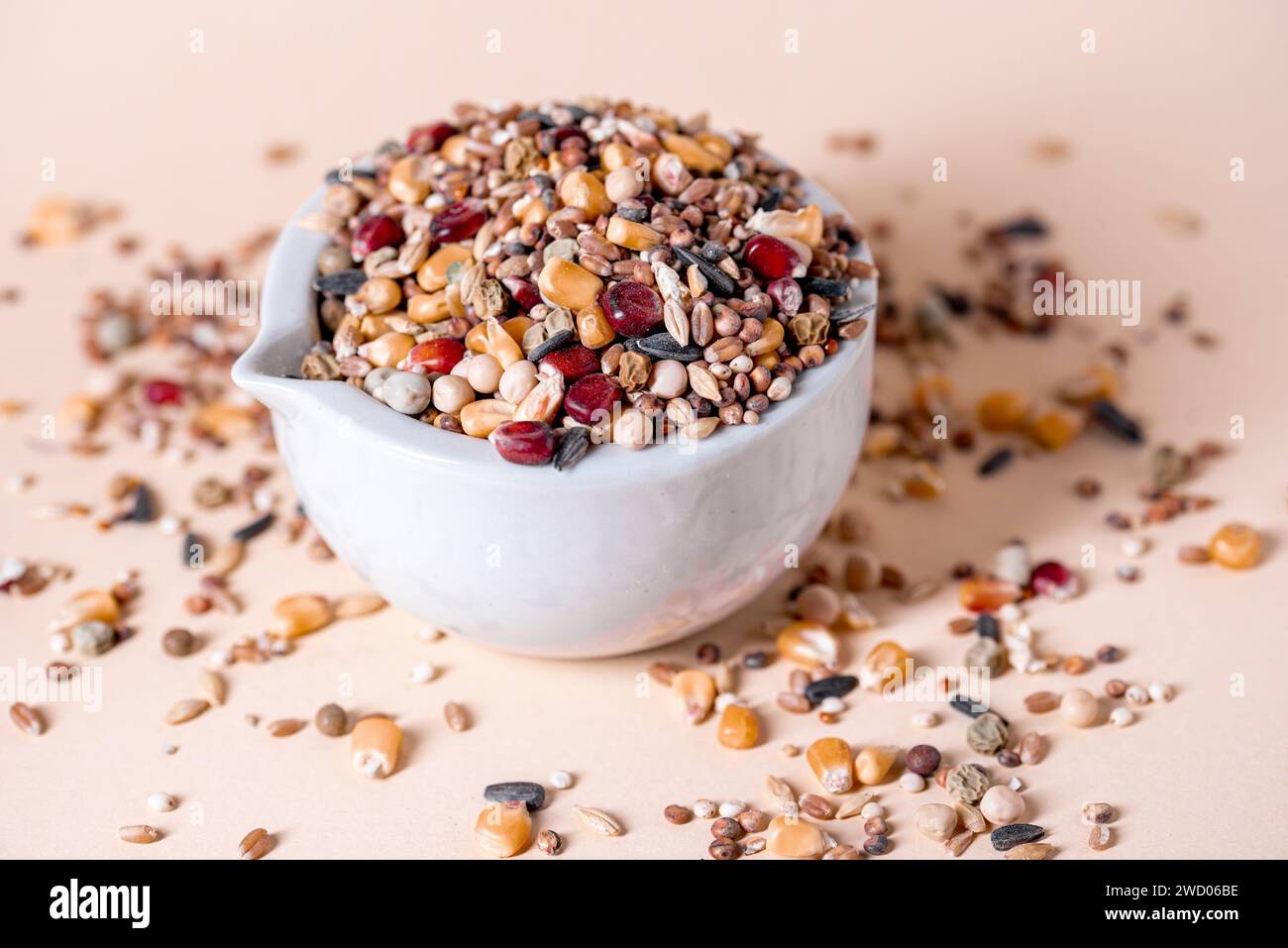 Pigeon feed mix. Birds food Stock Photo - Alamy