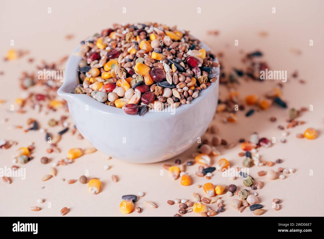 Pigeon feed mix. Birds food Stock Photo - Alamy