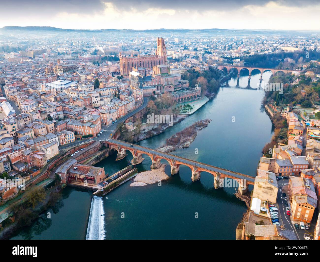 Aerial view of French city of Albi Stock Photo - Alamy