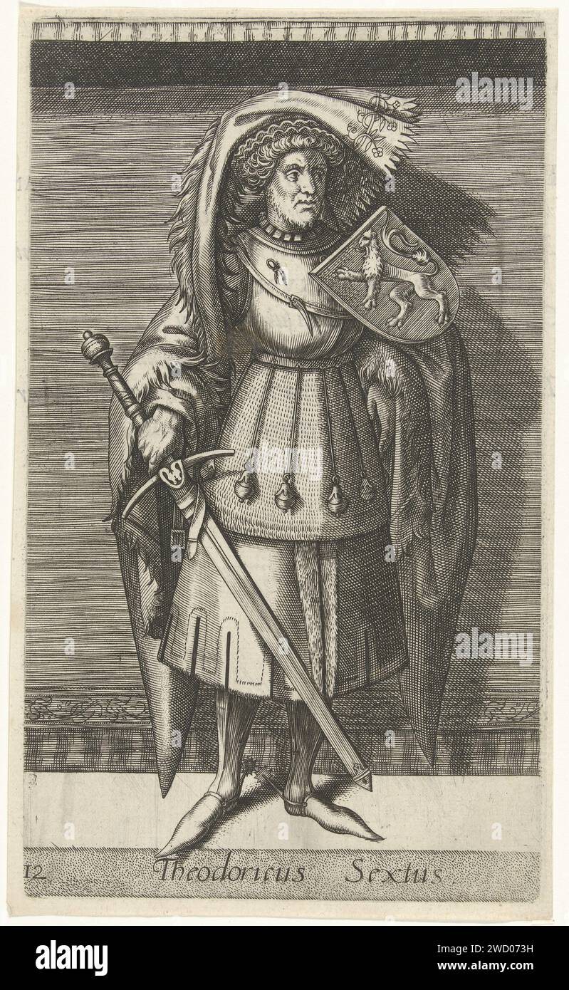Portrait of Dirk VI, count of Holland, Philips Galle (attributed to ...