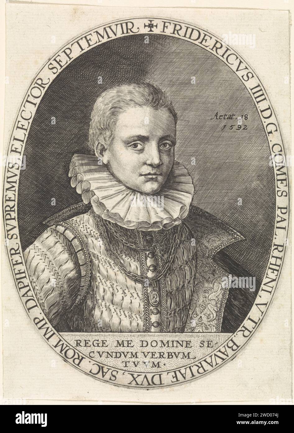 Portrait of Frederik IV van de Palats, Crispijn van de Passe (I), 1592 ...