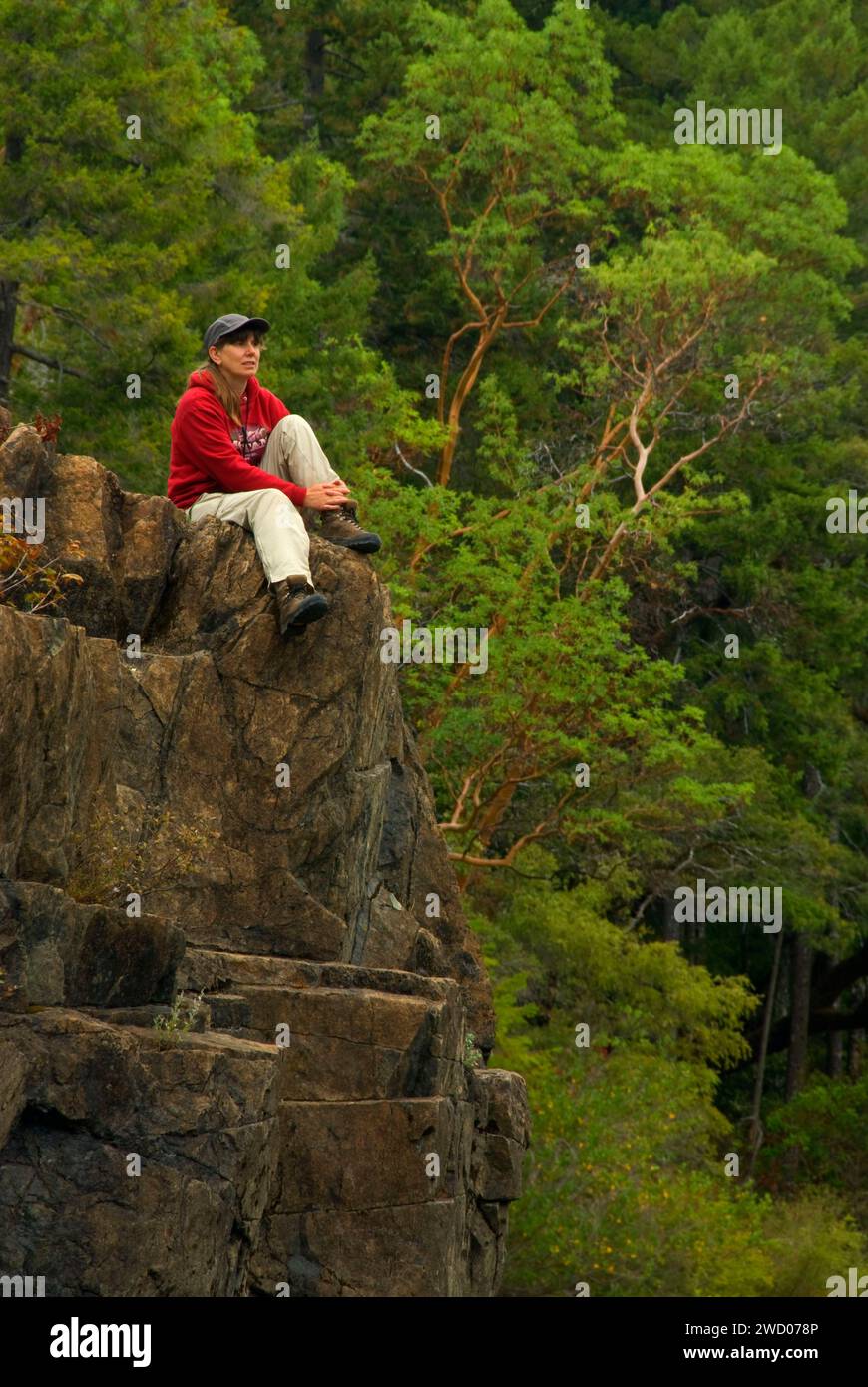 Cliff perch above South Fork Smith River at the Forks, Smith River ...