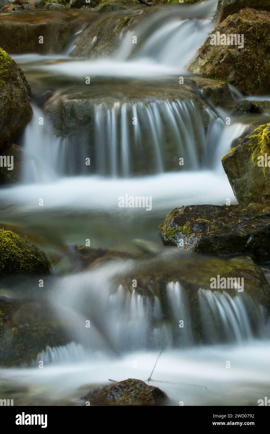 Cascade along South Kelsey National Recreation Trail, Smith River ...