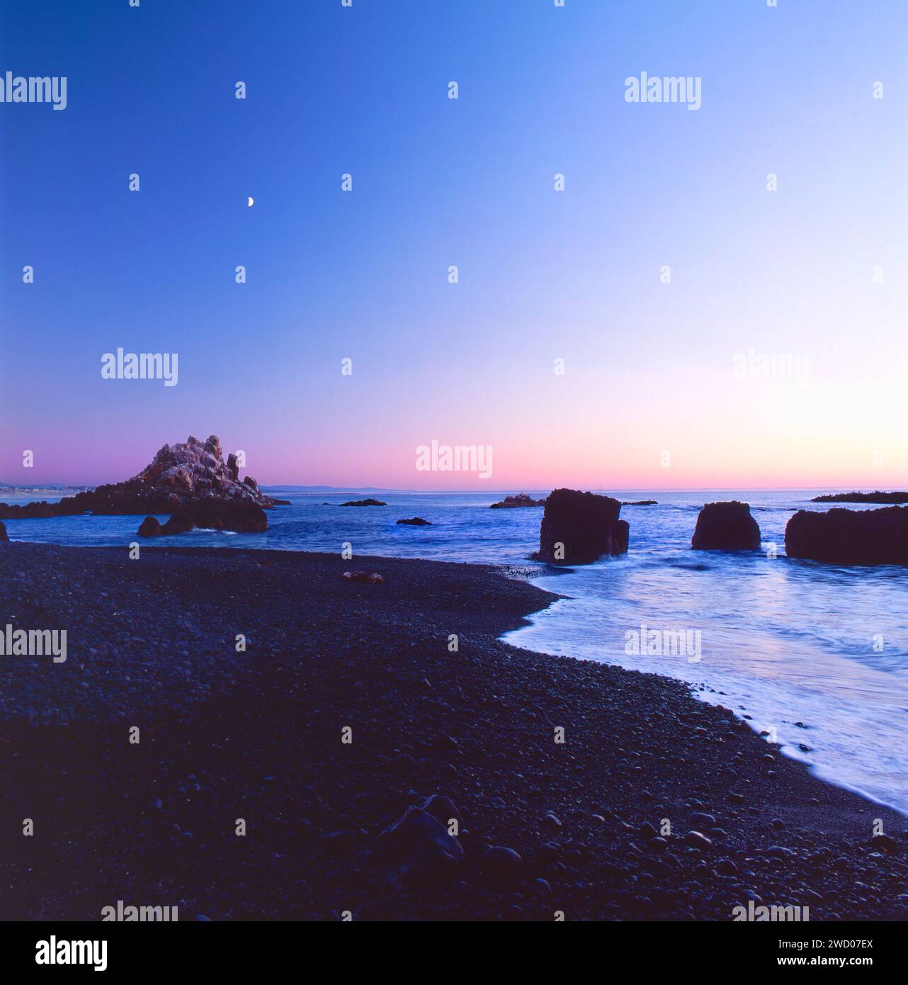 Moon above wind park hi-res stock photography and images - Alamy