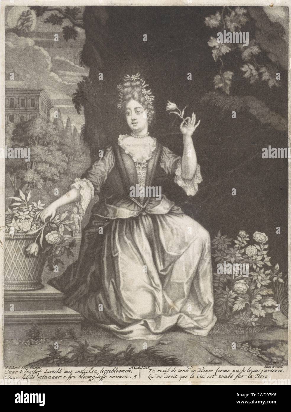 Mei, Pieter Schenk (I), 1670 - 1713 print The personification of the ...