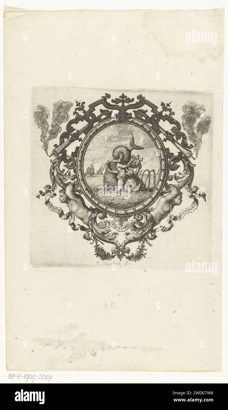 Man plays on Lier and sits on the back of dolphin in calm sea in frame ...