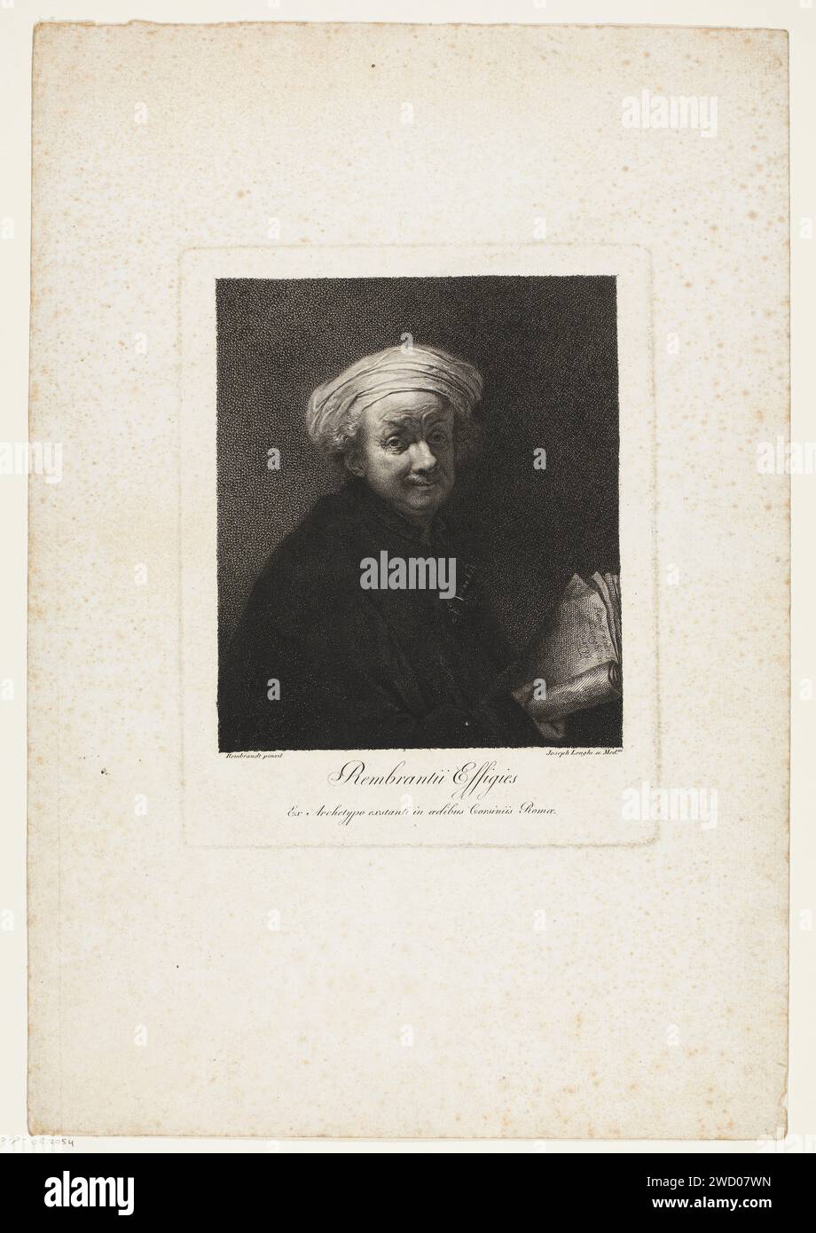 Portrait of painter Rembrandt, Giuseppe Longhi, After Rembrandt van ...