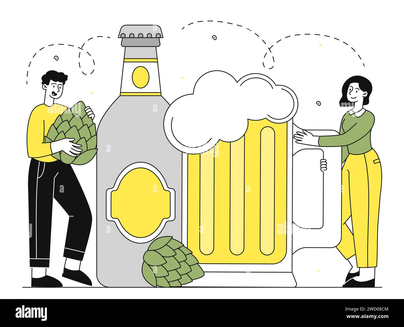 Group people drink beer Cut Out Stock Images & Pictures - Alamy