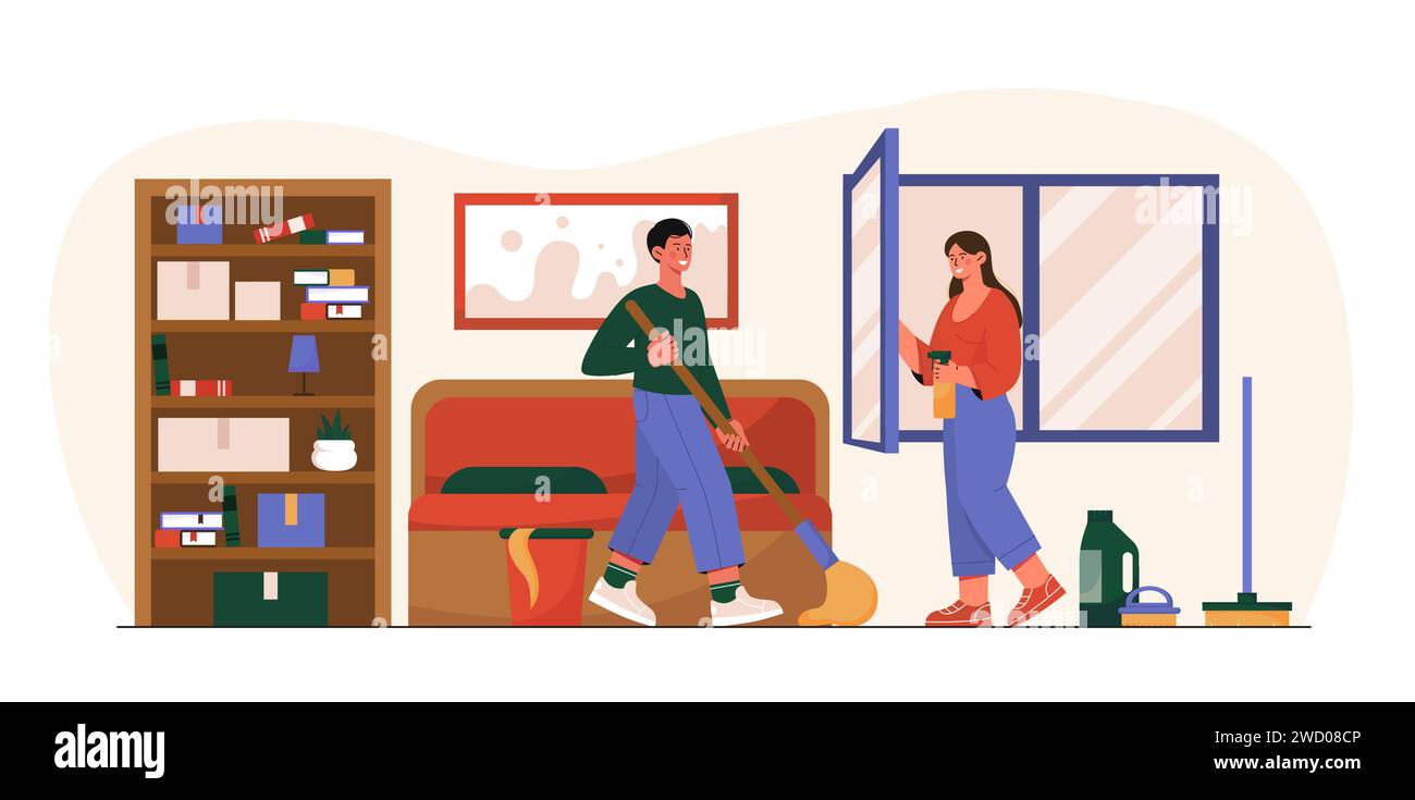 Cheerful friendly family vector Stock Vector Image & Art - Alamy