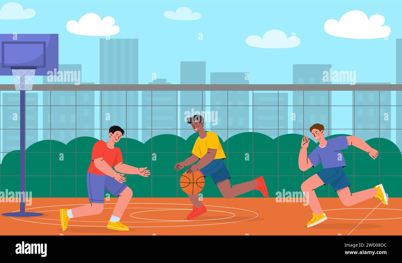 Group of people basketball player Stock Vector Images - Alamy