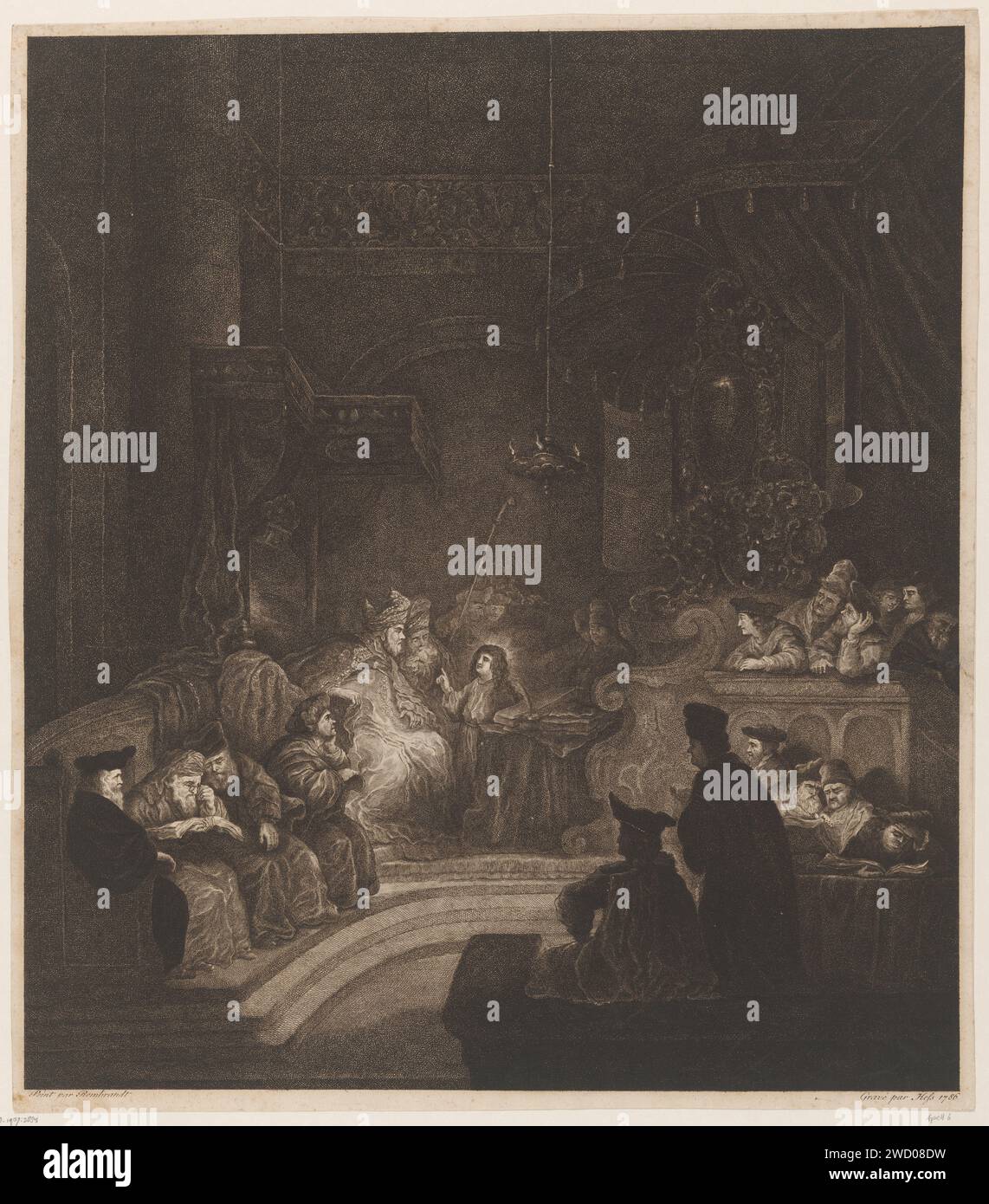 Christ preaching in the Temple, Carl Ernst Christoph Hess, After ...