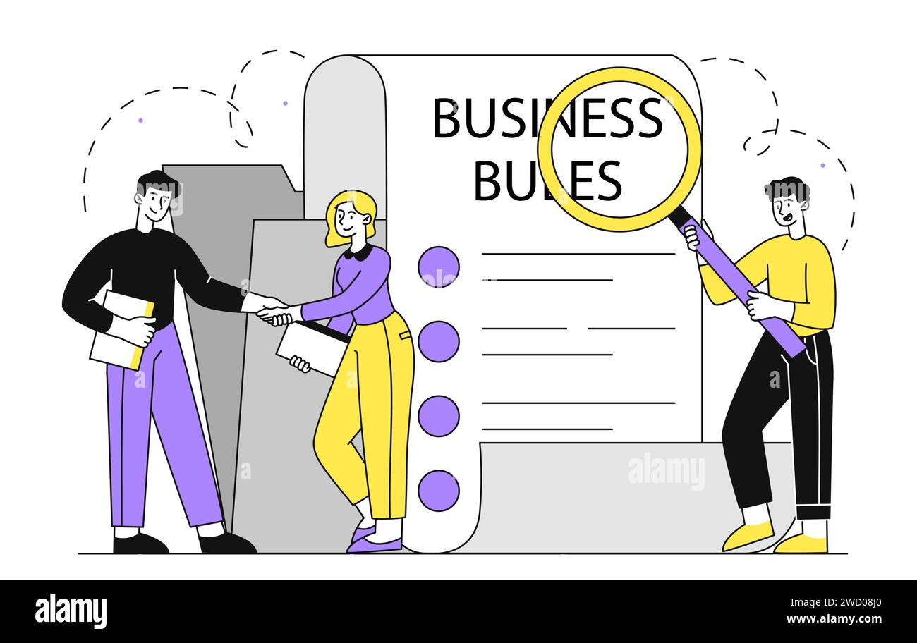 Corporate business rules vector linear Stock Vector Image & Art - Alamy