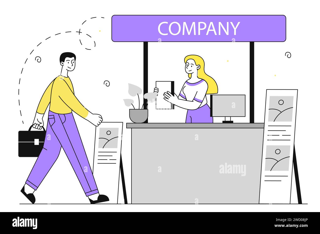 Company presentation vector linear concept Stock Vector Image & Art - Alamy