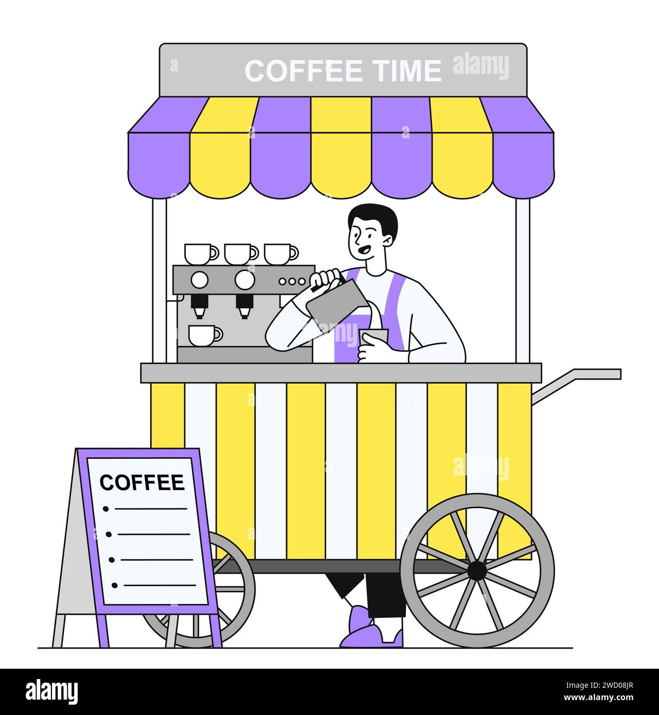 Cafe mobile espresso bar Stock Vector Images - Alamy