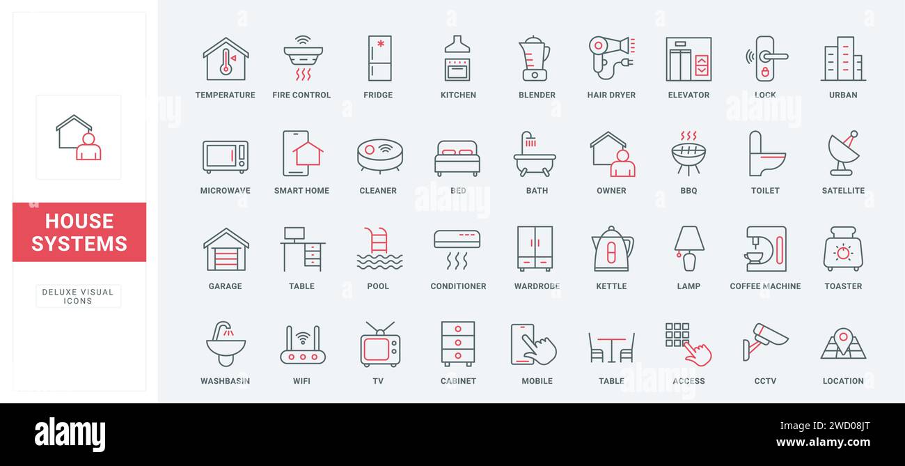 Household services, electrical appliances and furniture for home line ...