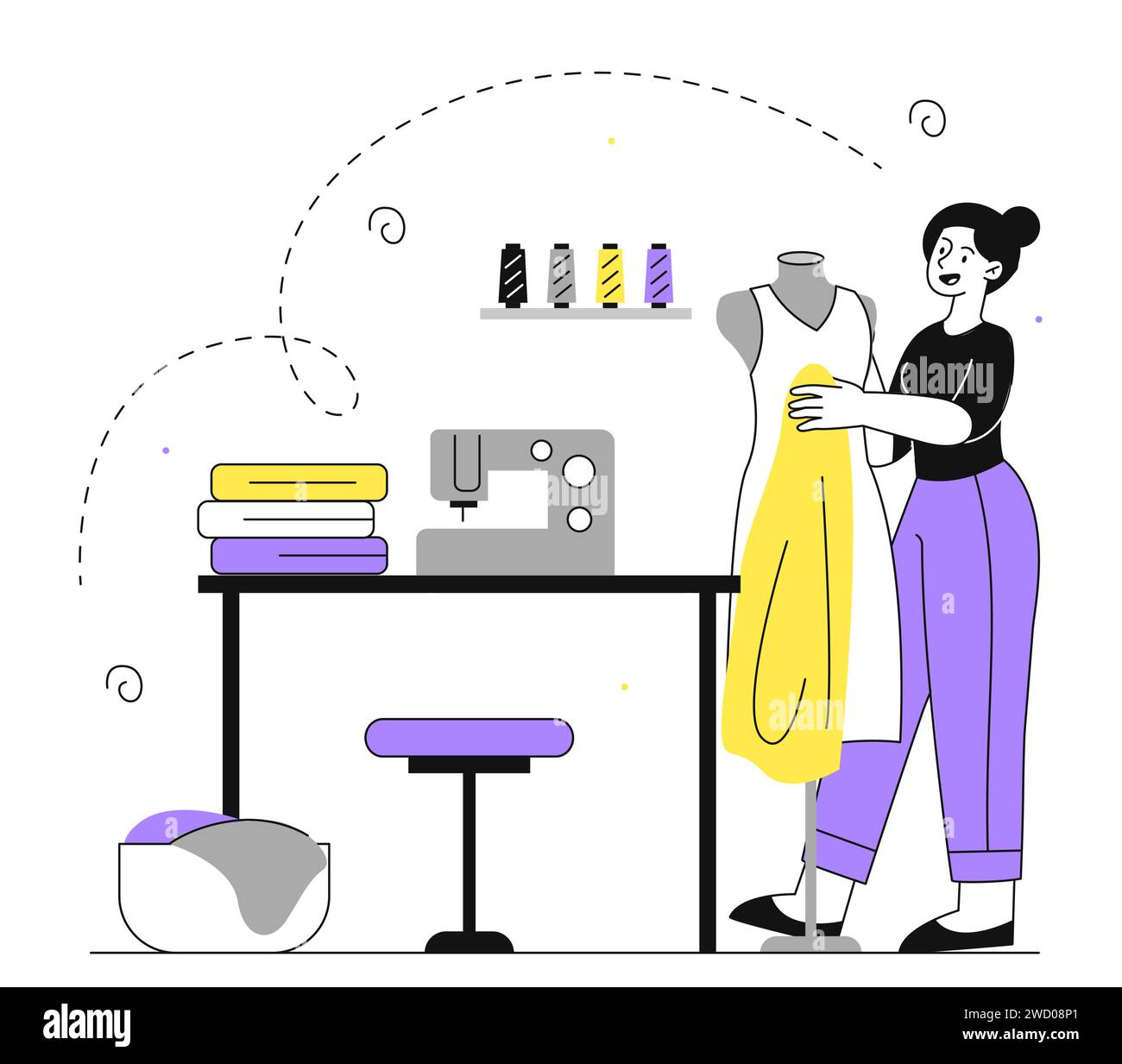 Designer work fabric in Stock Vector Images - Alamy