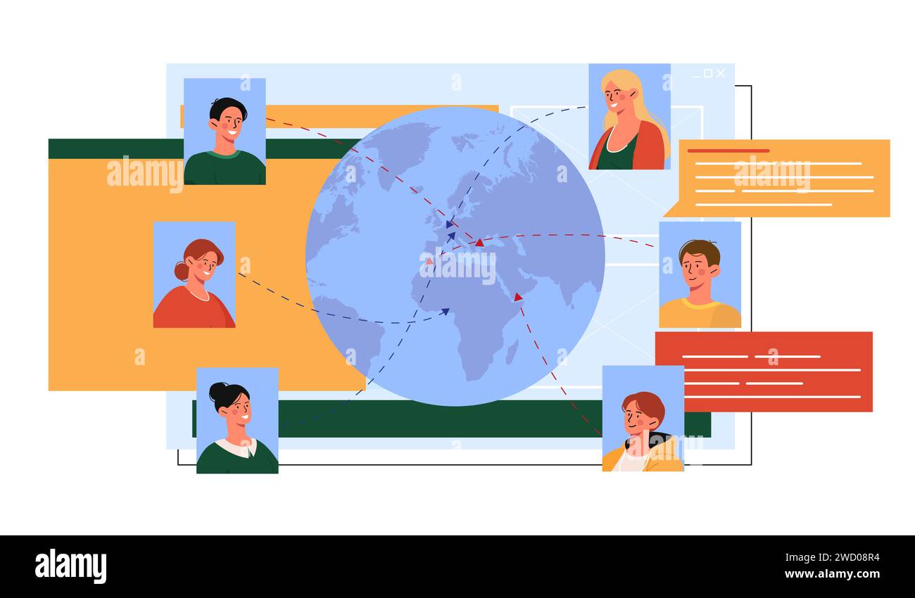 Distant communication vector concept Stock Vector Image & Art - Alamy