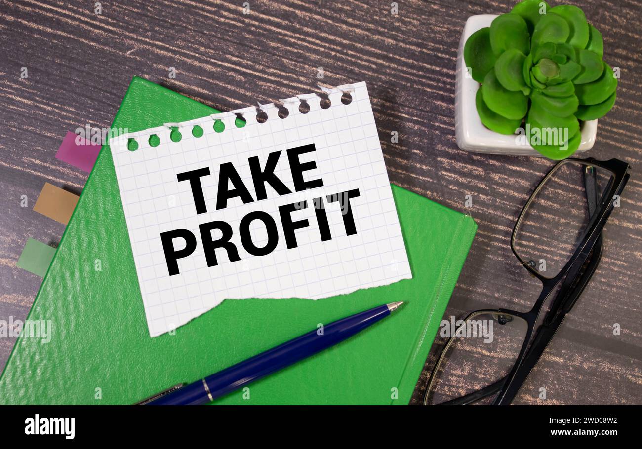 Business and finance concept. On a red background lies crumpled paper ...