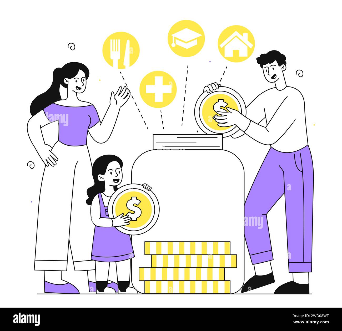 Financial planning personal family Stock Vector Images - Alamy
