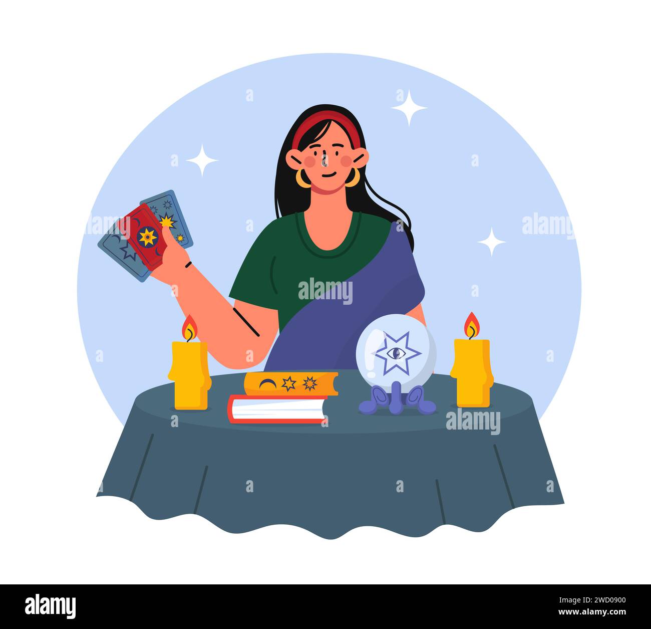 Fortune teller magical woman Cut Out Stock Images & Pictures - Alamy