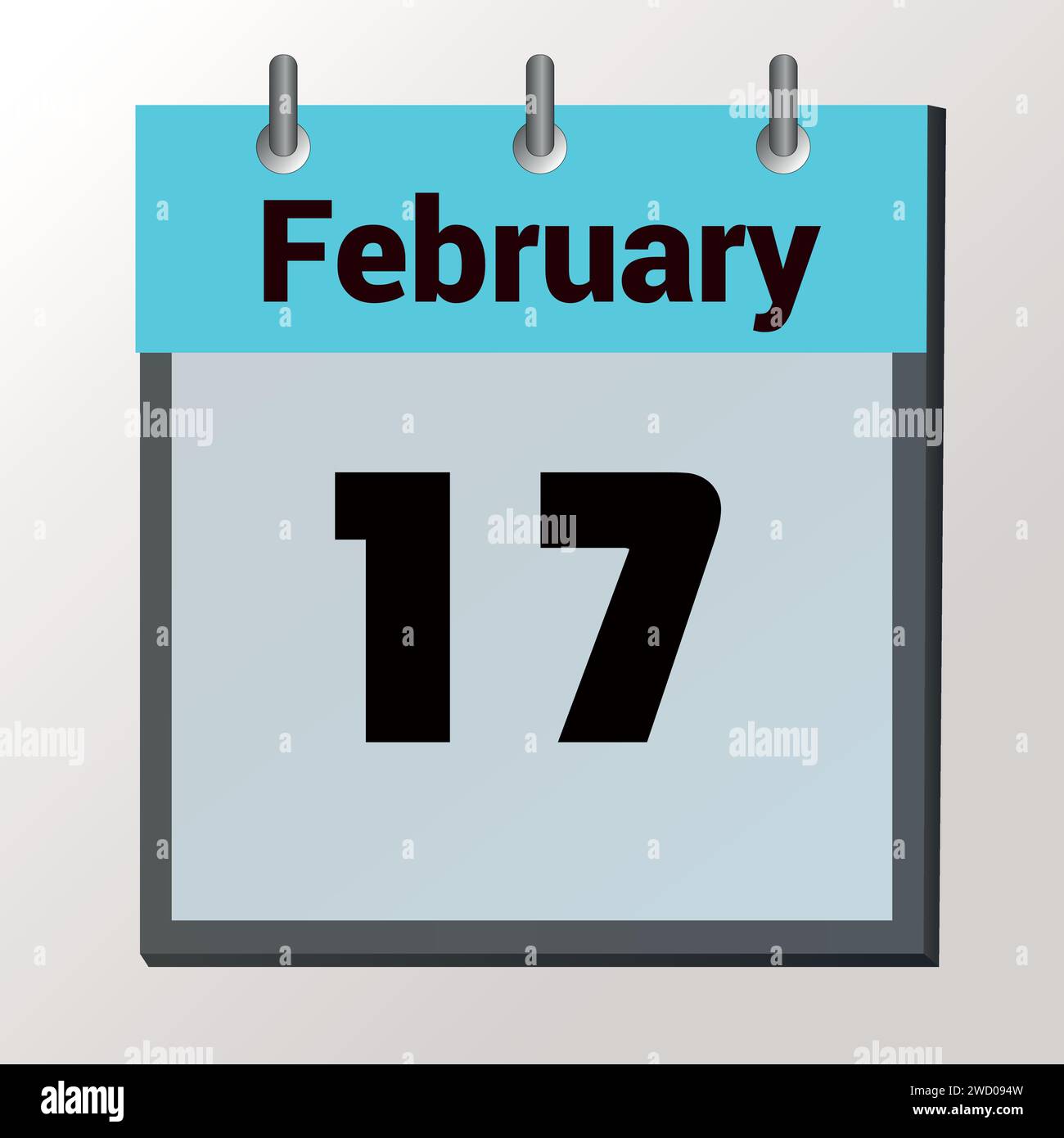 day on the calendar, vector image format, February 17 Stock Vector ...
