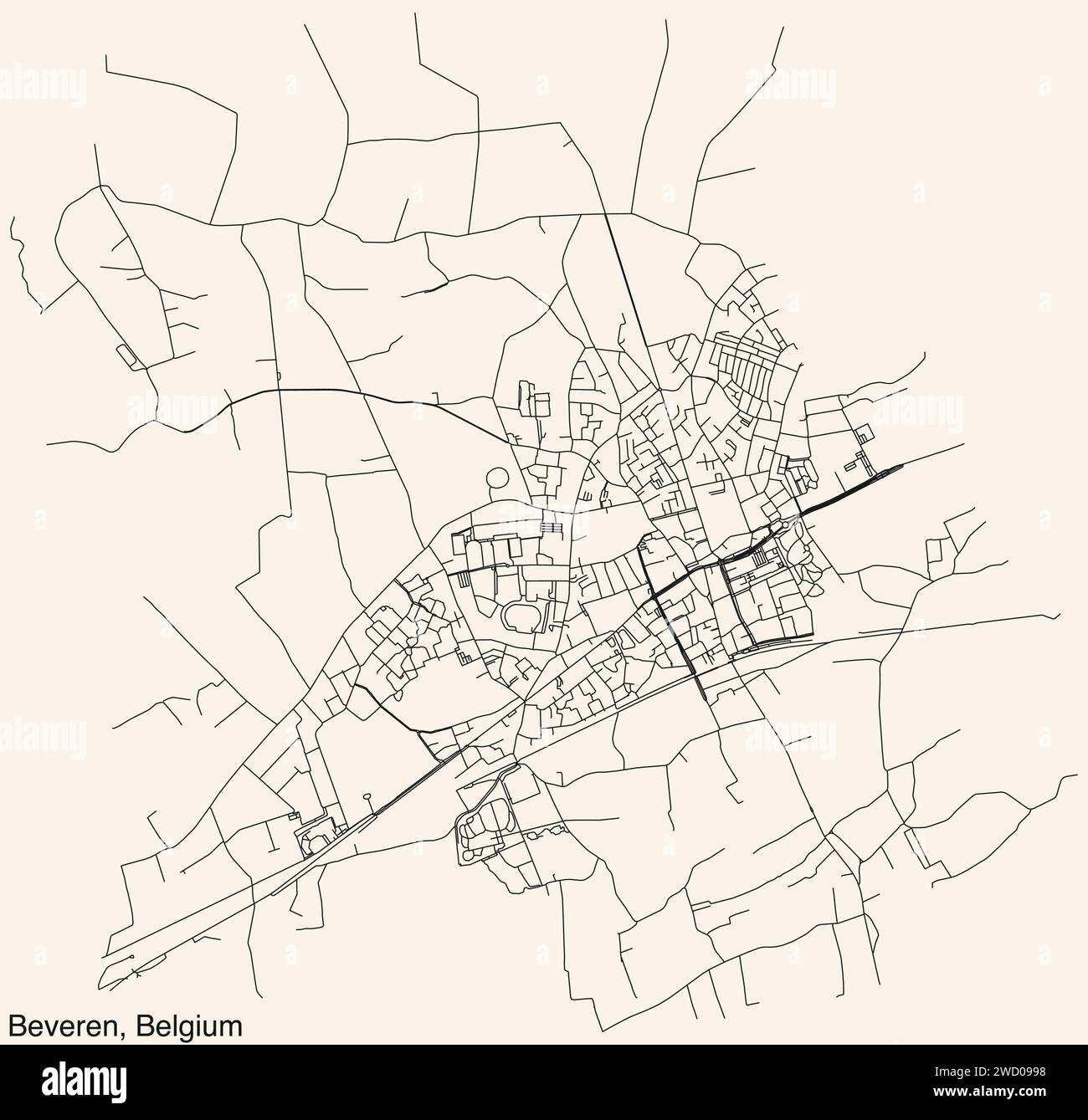 Beveren street map hi-res stock photography and images - Alamy