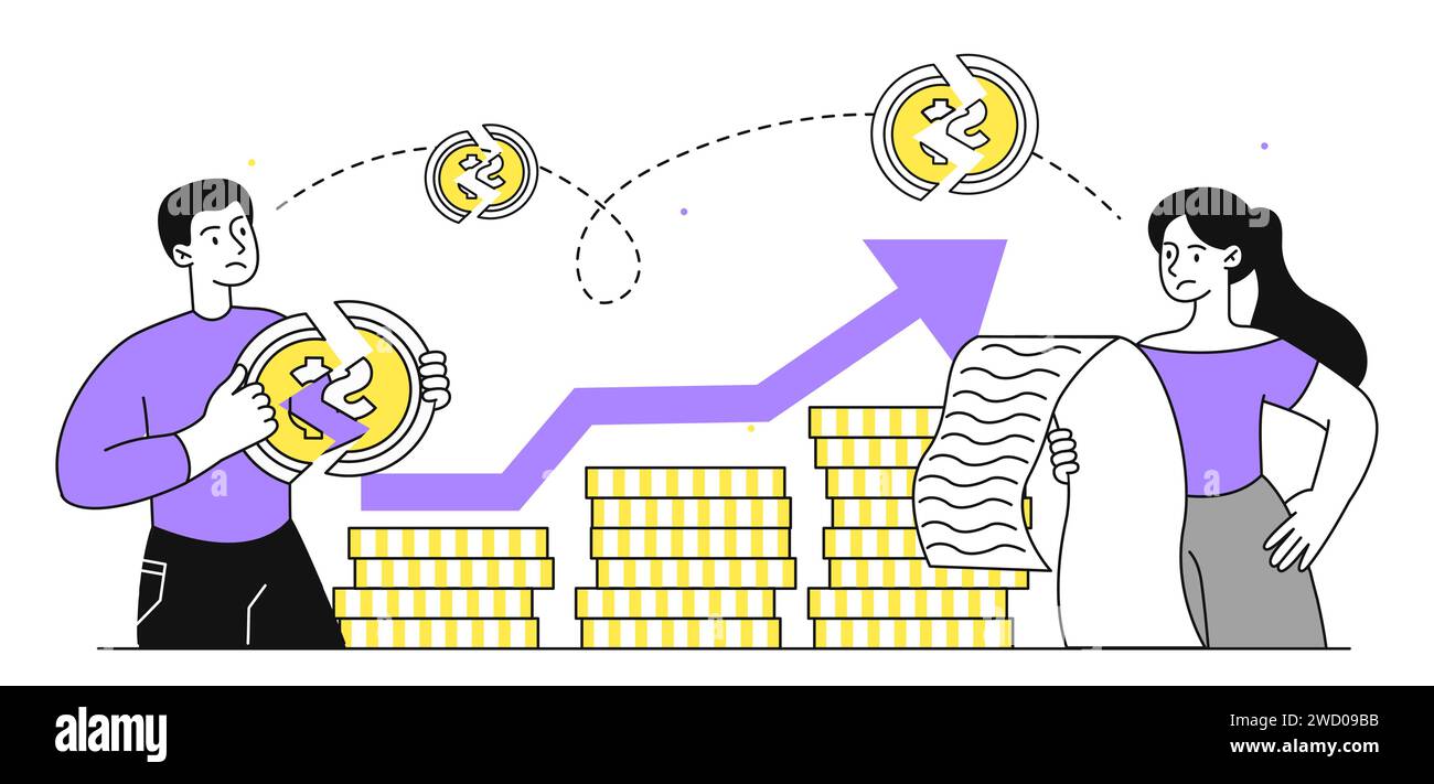Inflation process Stock Vector Images - Alamy