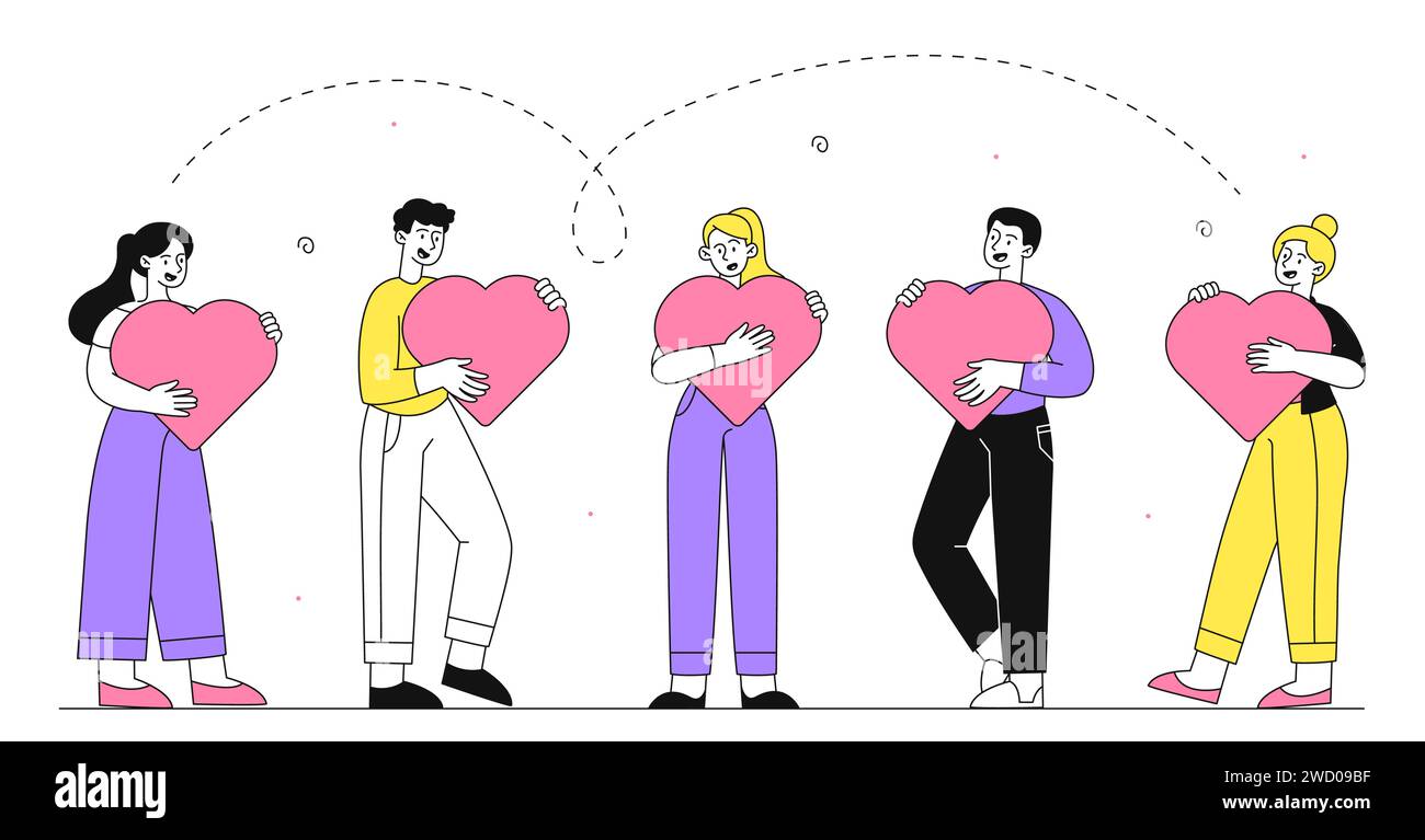 People with like vector set line Stock Vector Image & Art - Alamy