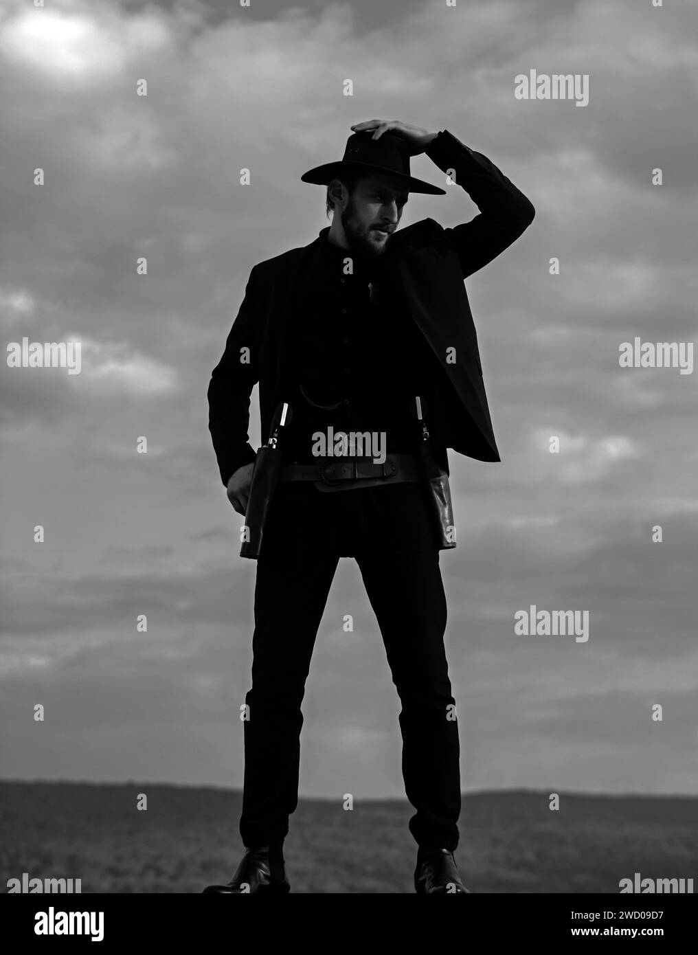 Cowboys style Black and White Stock Photos & Images - Alamy