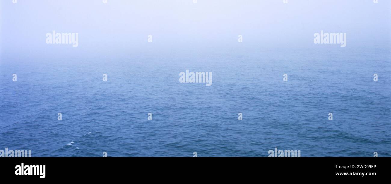 Heavy coastal fog; Pacific Ocean near Yaquina Head; Oregon; USA Stock ...